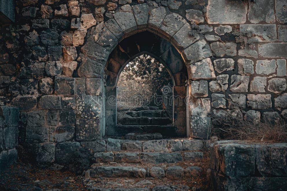 A Historic Stone Structure with a Distinctive Arch Feature Stock Image ...