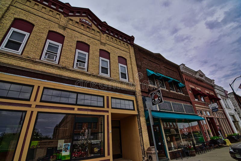 Historic Storefronts from 1887 in Downtown Monticello WI Editorial ...