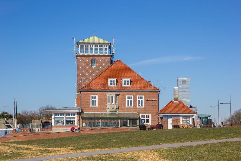 Historic Strandhalle Building at the Coast in Bremerhaven Editorial ...