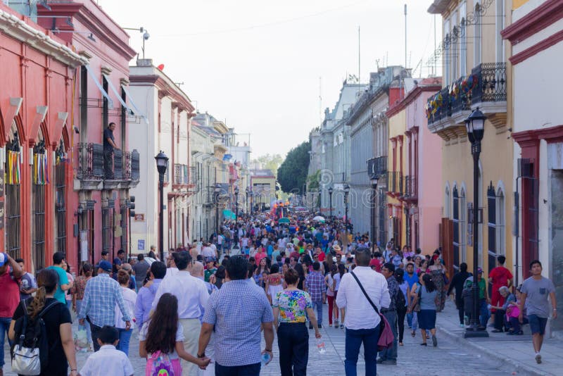 Downtown Oaxaca Mexico Streets Editorial Photo - Image of city, town ...