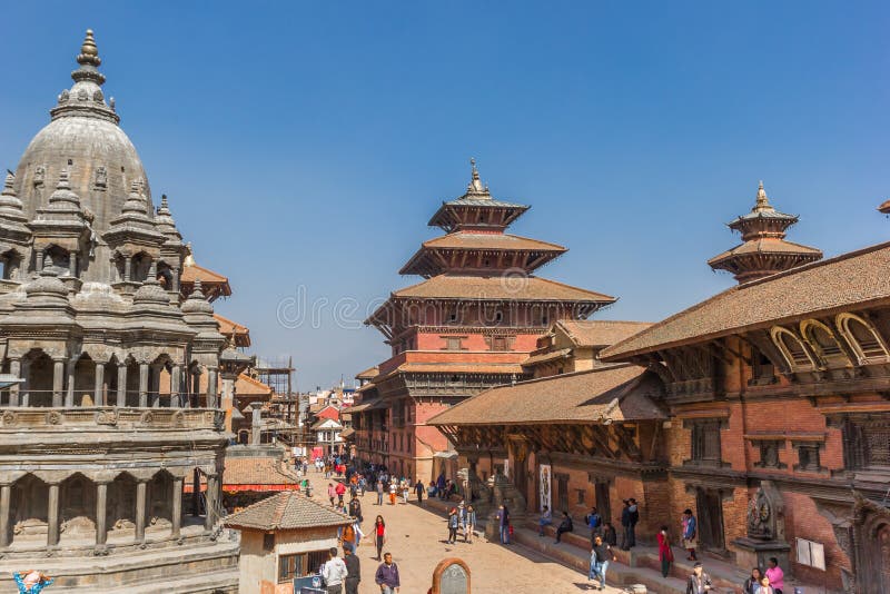 Historic Temples on the Durbar Square in Patan Editorial Image - Image ...