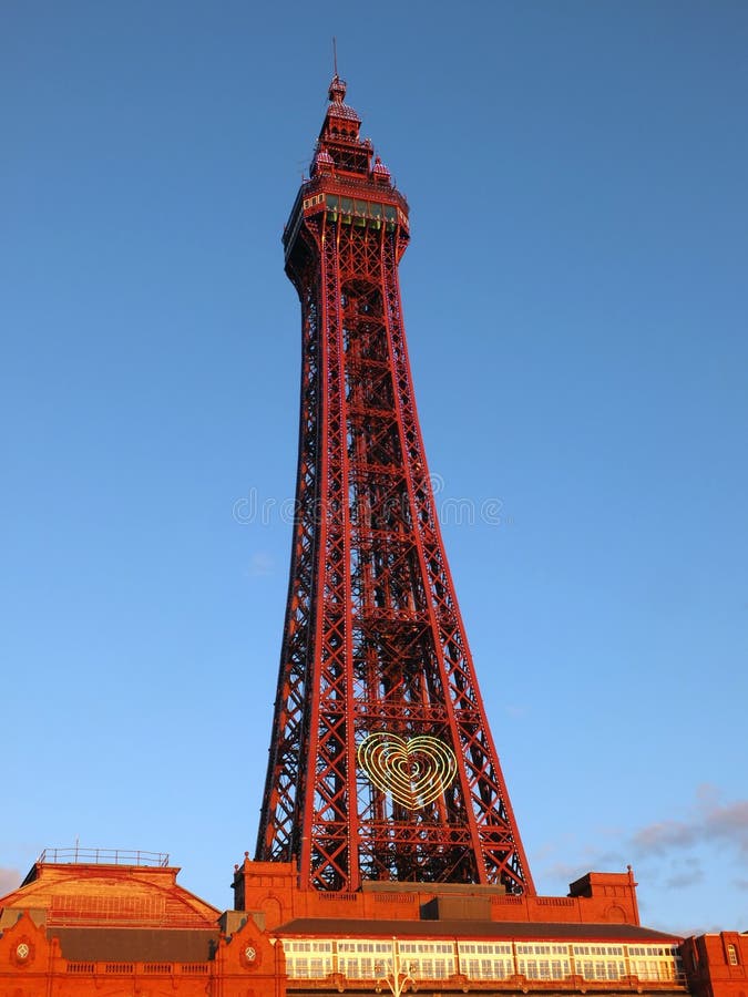 Blackpool Tower Against a Sunlit Blue Sky Editorial Stock Photo - Image ...