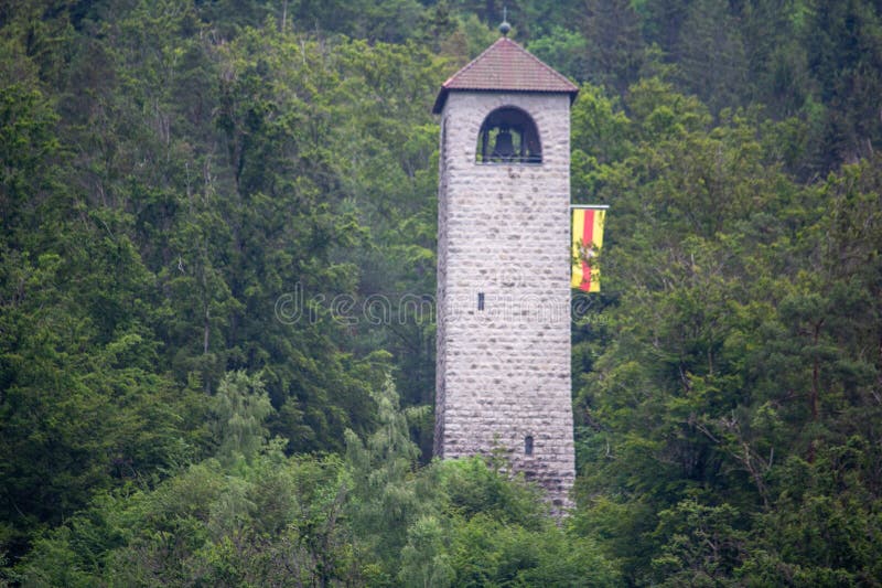 Historic Tower in the Forest of Germany Editorial Photo - Image of ...