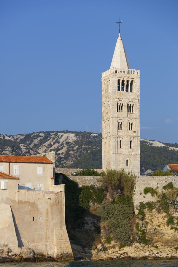 Historic Tower in the Old City of Rab Stock Photo - Image of croatia ...