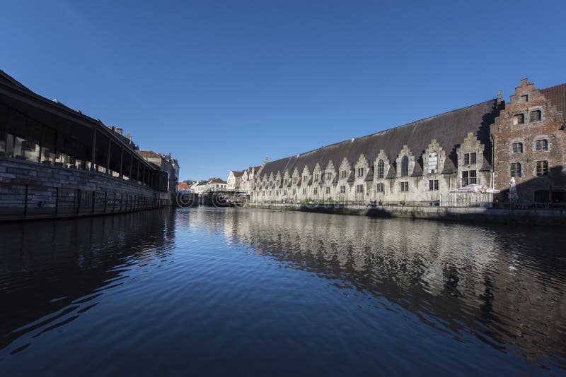 Old Town of Ghent, Belgium editorial image. Image of bridge - 135626715