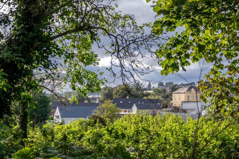 The Historic Town of Raphoe Seen through the Trees in County Donegal ...
