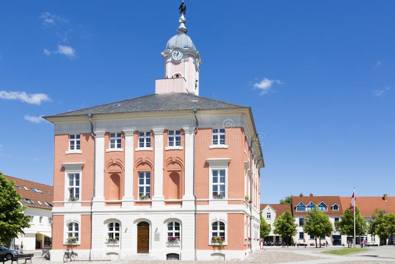 Historic Townhall of Templin, East Germany Stock Image - Image of ...
