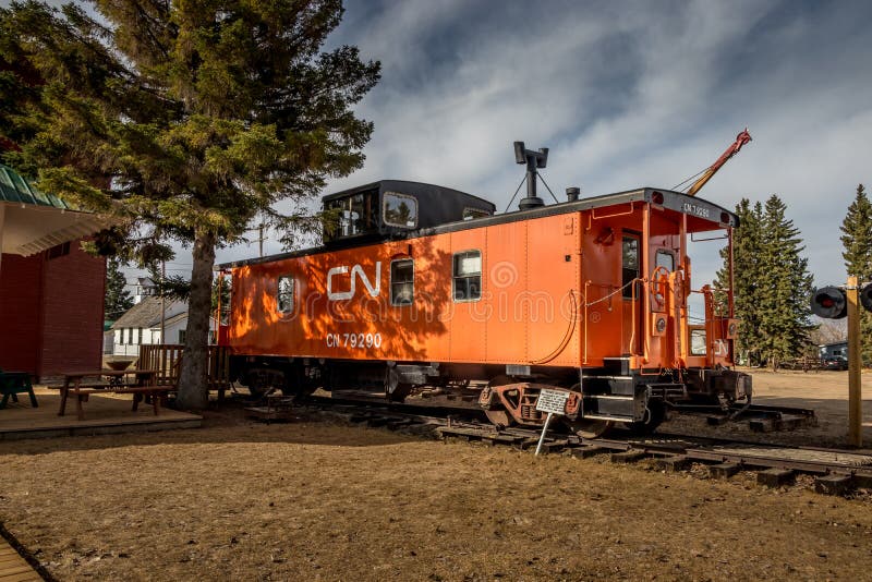 Historic Train Station Buildings Delburne Alberta Canada Stock Image ...