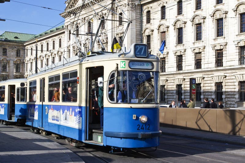 Historic Tramway in Munich, Germany Editorial Photo - Image of tramway ...