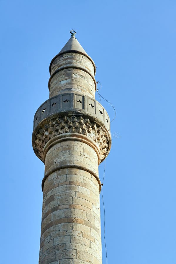 Historic Turkish Minaret in City of Kos Stock Photo - Image of island ...