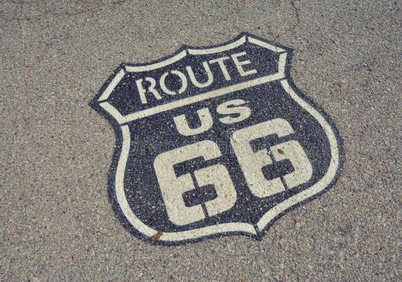 Route 66 sign. stock photo. Image of highway, famous - 106934692