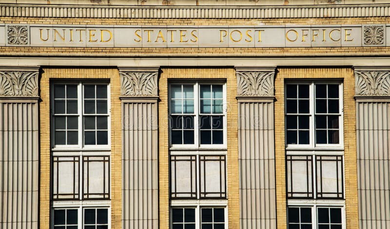 Historic United States Post Office Stock Photo - Image of architecture ...