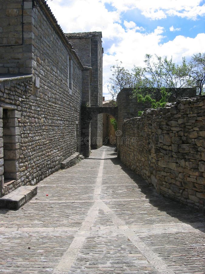 An Historic Walkway in Spain Stock Photo - Image of walkwayr, stone ...