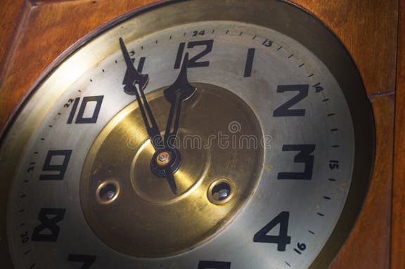 Historic wall clock stock image. Image of countdown, twelve - 50051325