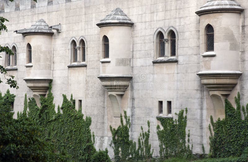 Historic Wall with Windows in the Bojnice Castle Stock Photo - Image of ...