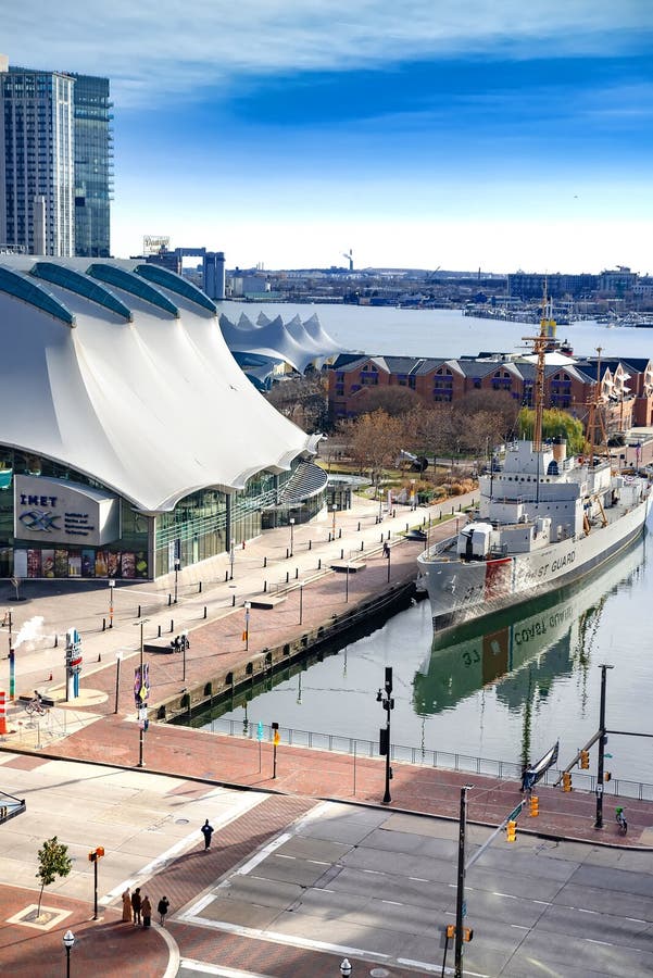 Historic Warship in the Inner Harbor of Baltimore, Maryland Editorial ...
