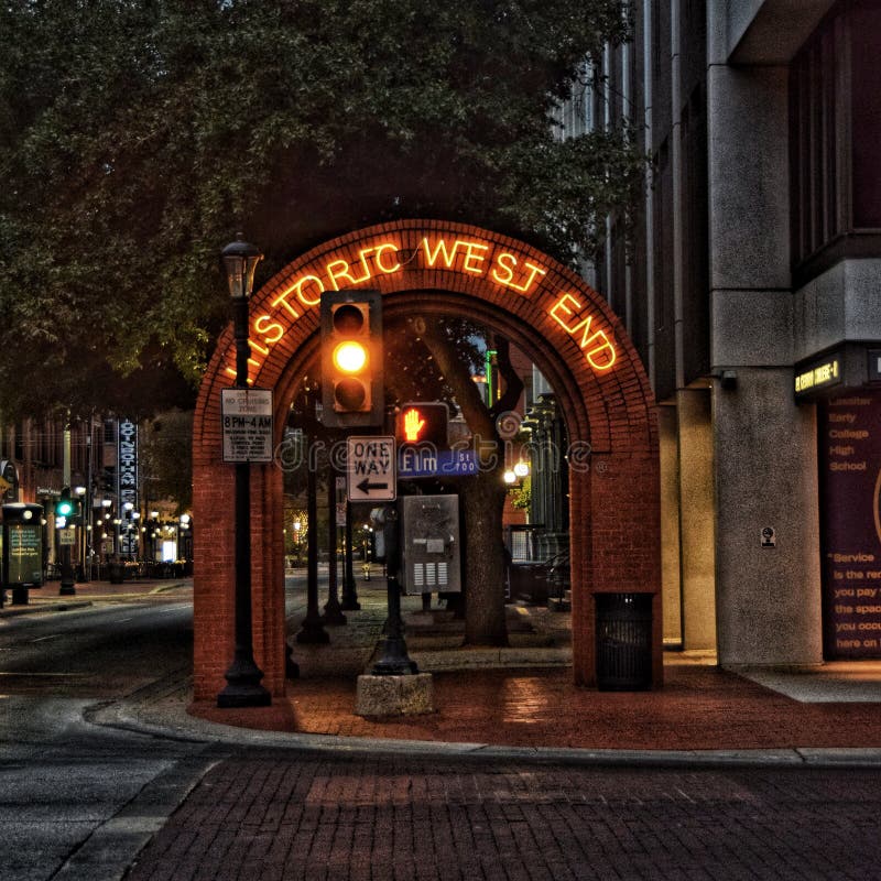 Historic West End Arched Gateway Sign in Dallas Texas Editorial Photo ...