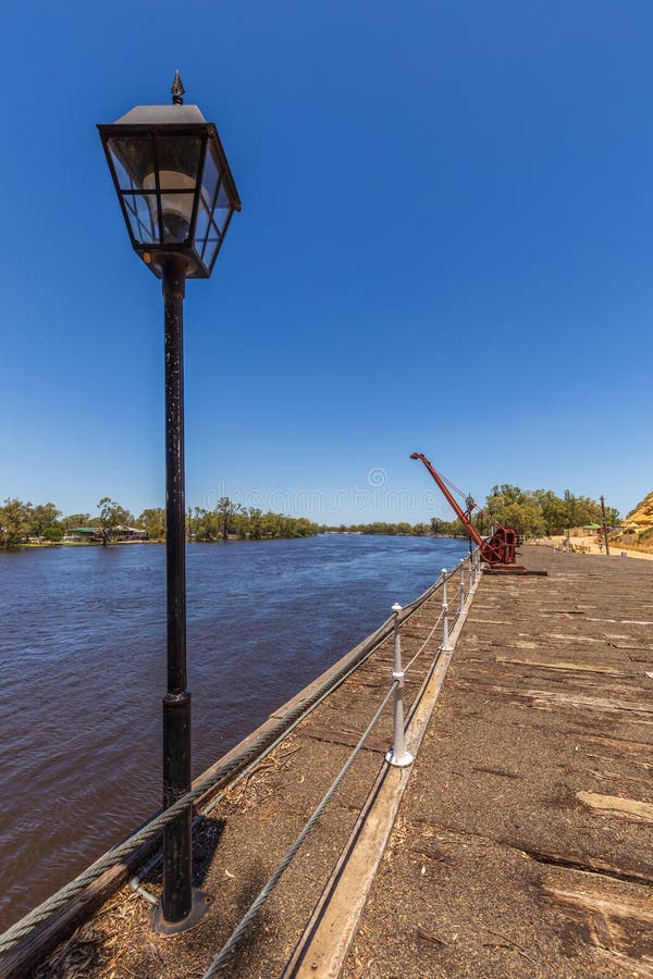 The Historic Wharf at Morgan on the Murray River in South Australia ...