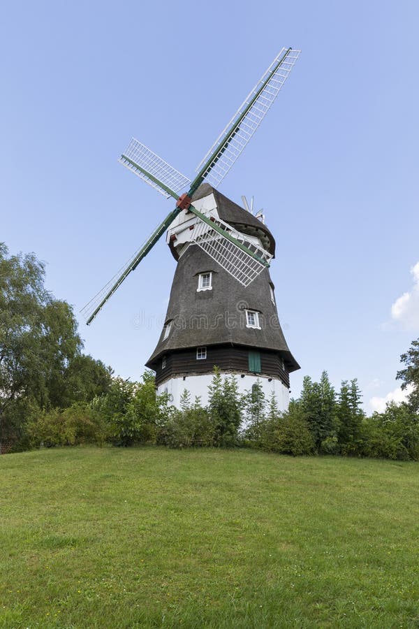 Historic Windmill at Achim, Lower Saxony, Germany Stock Image - Image ...