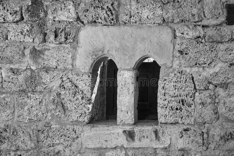 Historic Windows in a Stone Wall Stock Photo - Image of historic ...