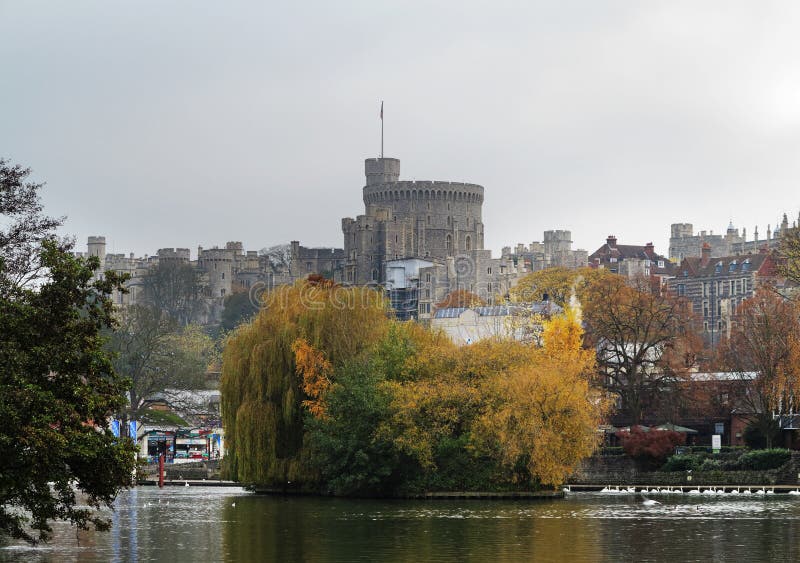 Windsor Castle Over The River Thames Stock Image - Image of windsor ...