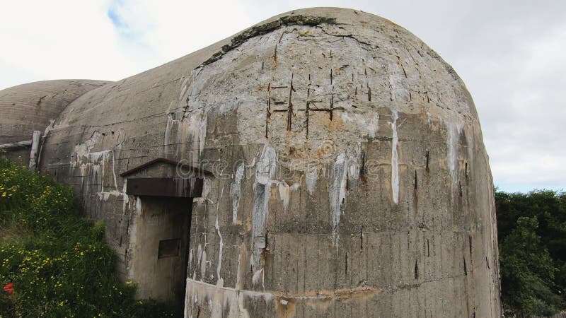 Historic World War II Defensive Bunker on the Normandy Coast Stock ...