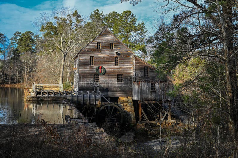 Historic Yates Mill County Park Stock Image - Image of county, travel ...
