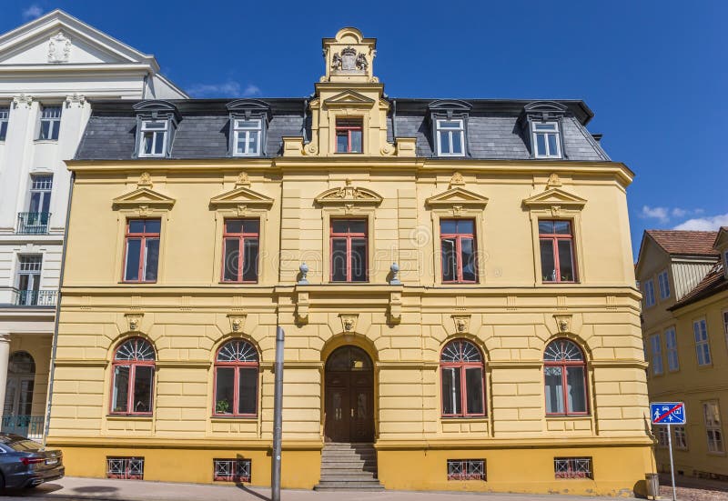 Historic Yellow Building in the Center of Schwerin Editorial Stock ...