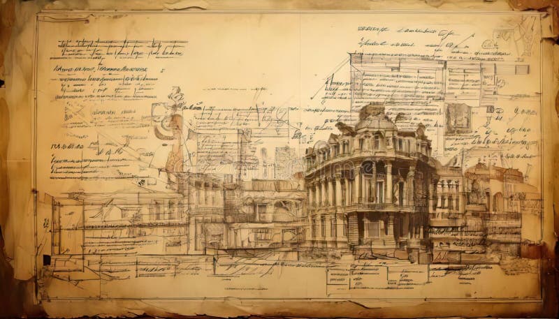 Historical Architecture Sketches Blending Ancient Notes with Classical ...