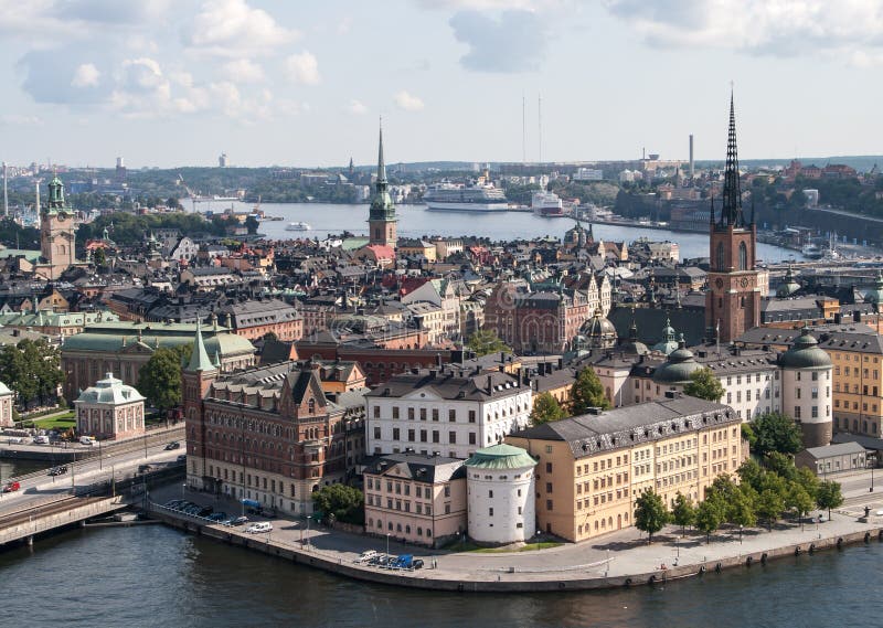 Historical Architecture Tower in Stockholm, Sweden Stock Image - Image ...