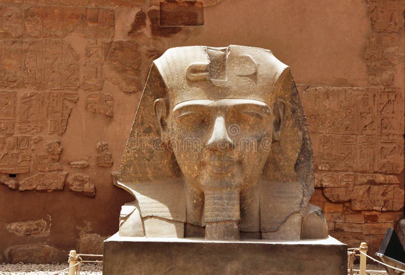 Historical Artifact and a Face in Cairo, Egypt Stock Photo - Image of ...