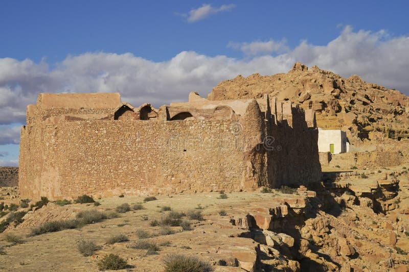 Ksar Mrabtine, a Typical Berber Fortified Village Composed of Granaries ...