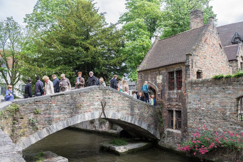 Historical Bridge Bruges Belgium Editorial Photography - Image of ...