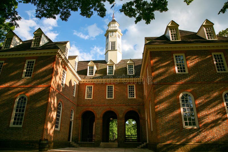 The Historical Building of the Capitol at Williamsburg, Virginia Editorial Stock Image - Image ...
