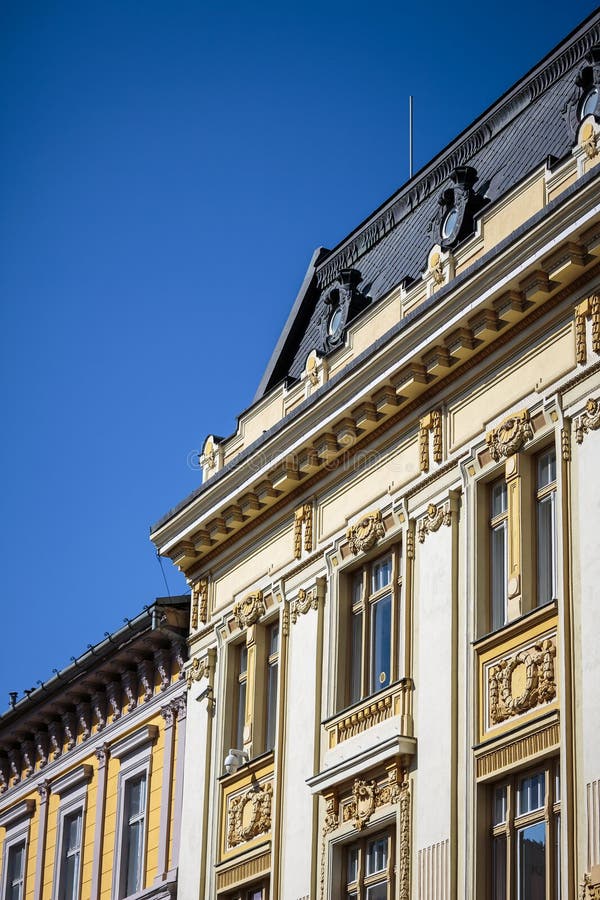 Historical Building Facade with Classical Elements. Stock Photo - Image ...