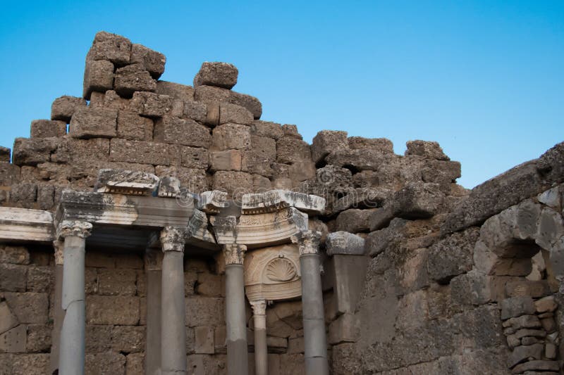 Historical Building with Marble Columns. Elements of Architectural ...