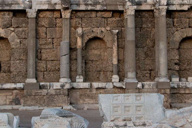 Historical Building with Marble Columns. Elements of Architectural ...