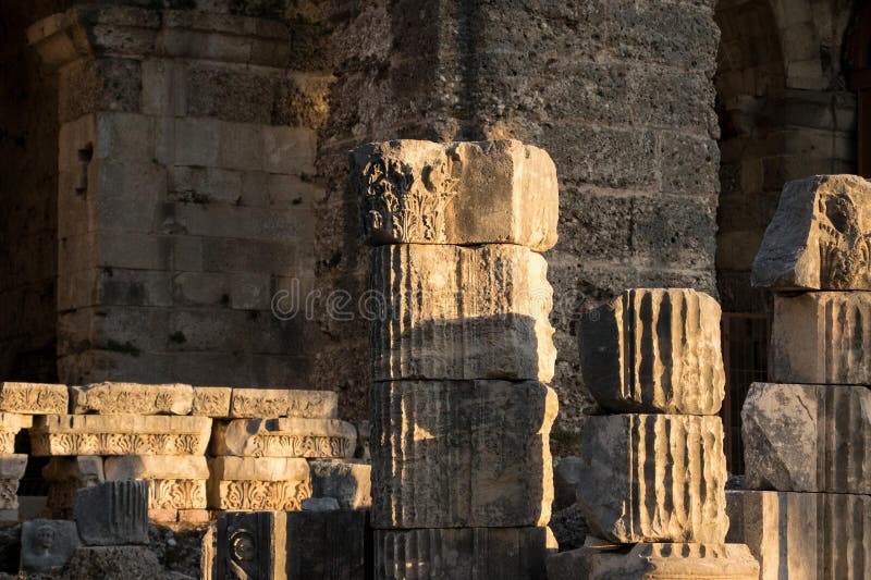 Historical Building with Marble Columns. Elements of Architectural ...