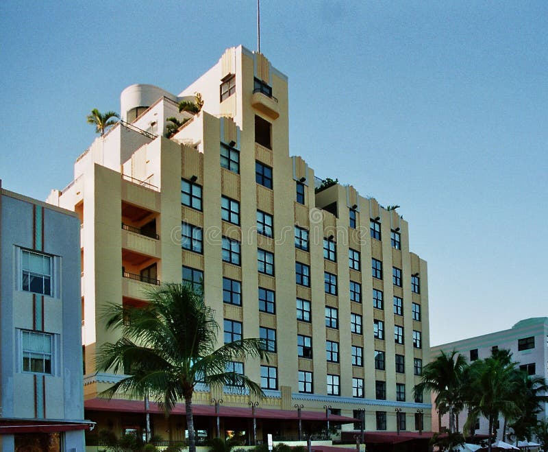 Historical Building in Miami Beach at the Atlantic, Florida Stock Image ...
