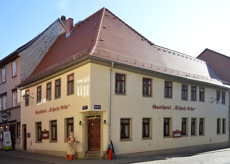 Historical Building in the Old Town of Weimar, Thuringia Editorial ...