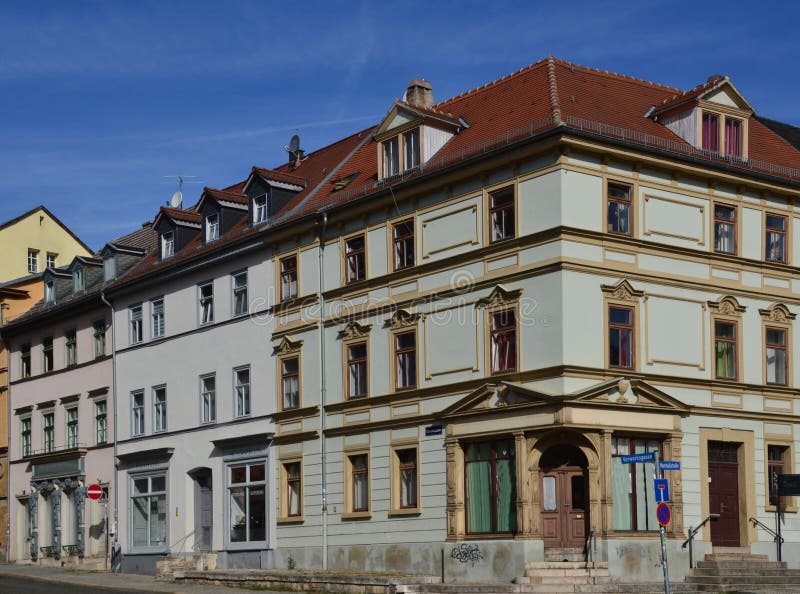 Historical Building in the Old Town of Weimar, Thuringia Stock Photo ...