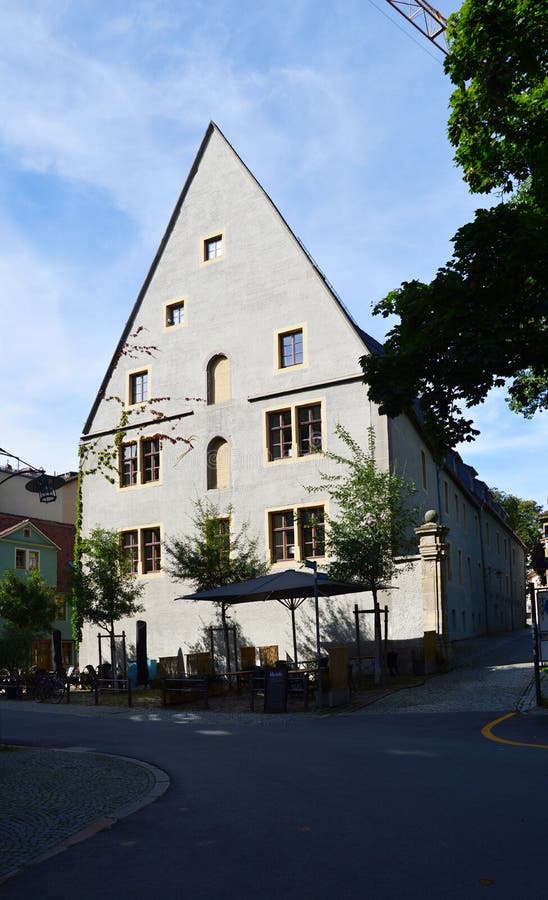 Historical Building in the Old Town of Weimar, Thuringia Stock Image ...