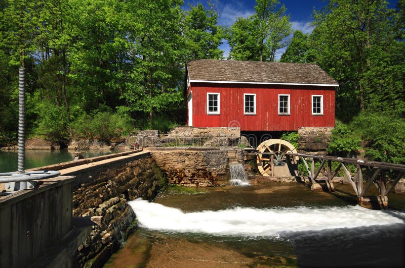 Historical Building of Old Water Sawmill. Stock Photo - Image of ...