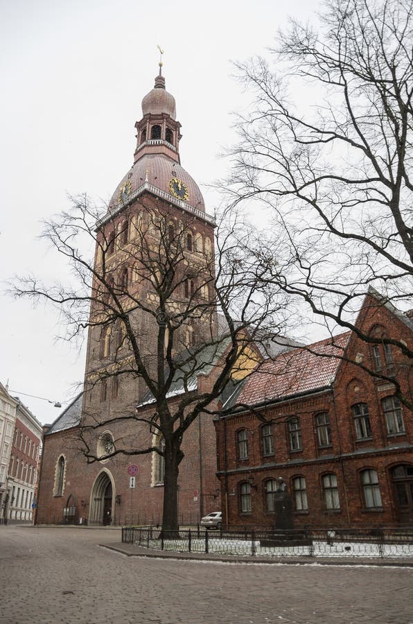 Historical Building of Riga Dome Cathedral Stock Image - Image of ...