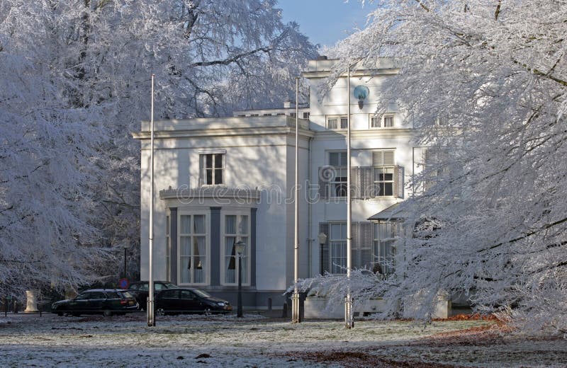 Historical Building in the Snow Stock Image - Image of culture ...