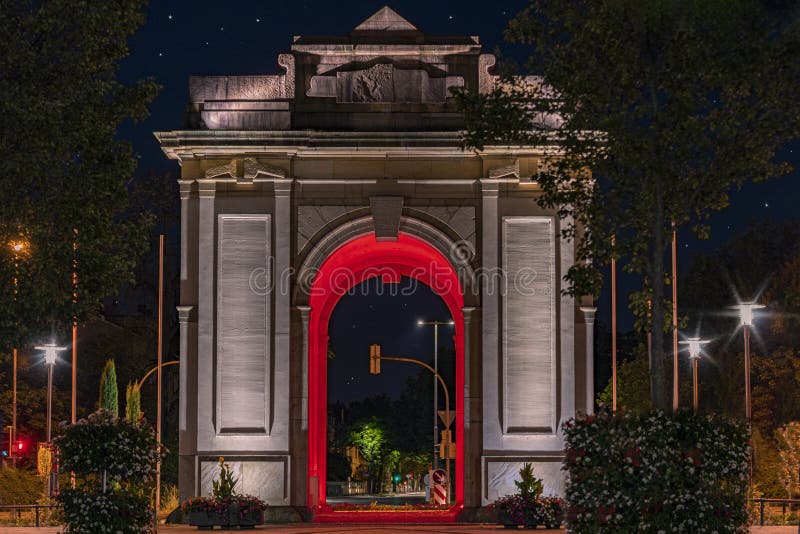 Historical Buildings of Frankenthal City, Wormser Tor in Germany Stock ...