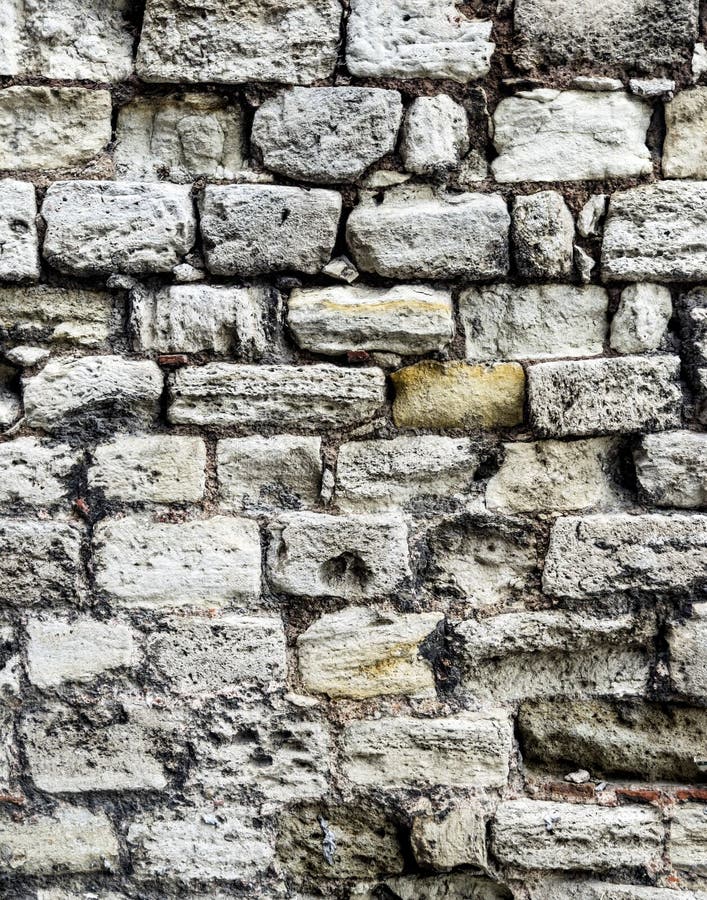 Historical Buildings Knit Worn Stone Wall. Stock Image - Image of ...