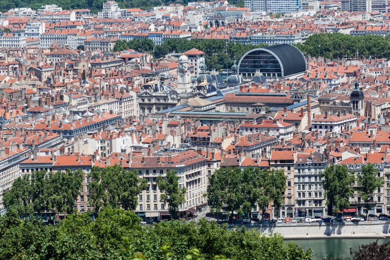 Historical Buildings Lyon France Editorial Stock Image - Image of ...