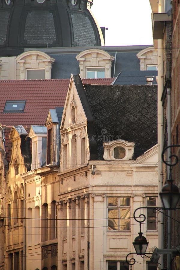 Historical Buildings in the Old Town of Brussels, Belgium Editorial ...
