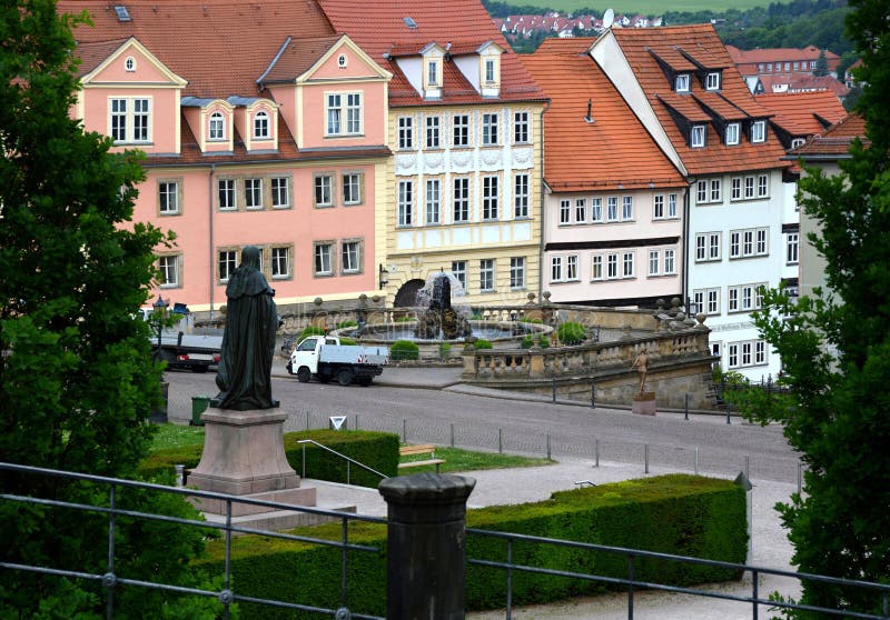 Historical Buildings in the Old Town of Gotha, Thuringia Stock Photo ...
